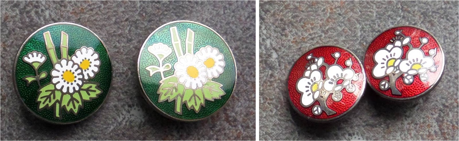 Beadiste: Puzzling Evidence - Japanese Inaba Cloisonne Buttons