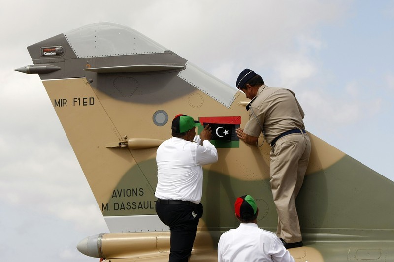 Libyan Air Force Replaces Gaddafi-era Libyan flag on Tail of Mirage F1 ...