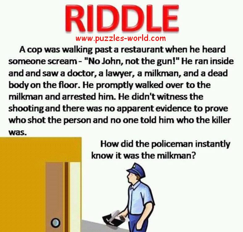 A Doctor, a Lawyer and a Milkman riddle | Puzzles World
