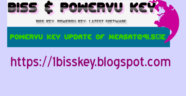 POWERVU KEYS UPDATE OF MEASAT-3A @91.5°E - Biss Key