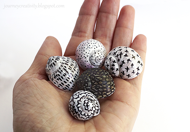 Colorful snail shells - Journey into Creativity