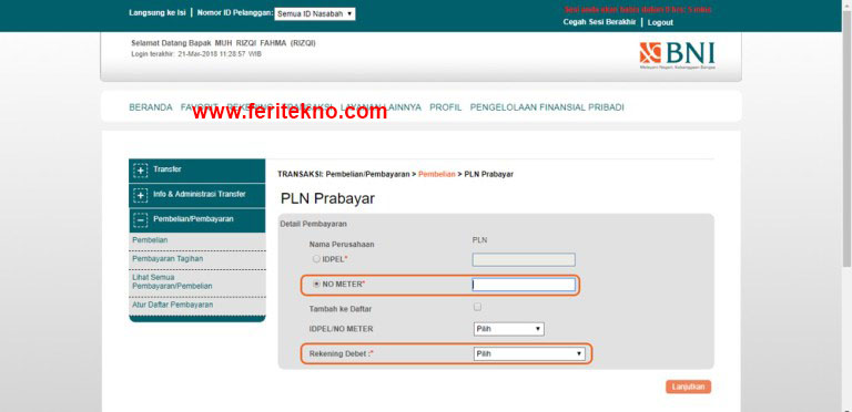 √ [Terbaru] Cara Beli Token Listrik Lewat iBanking BNI