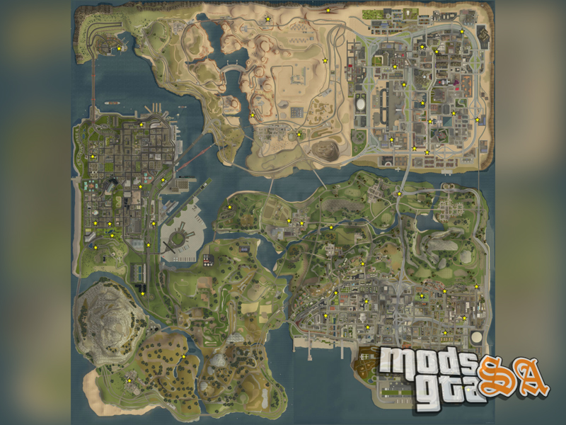 Mods GTA San Andreas: Mod Mapa e Radar Detalhado
