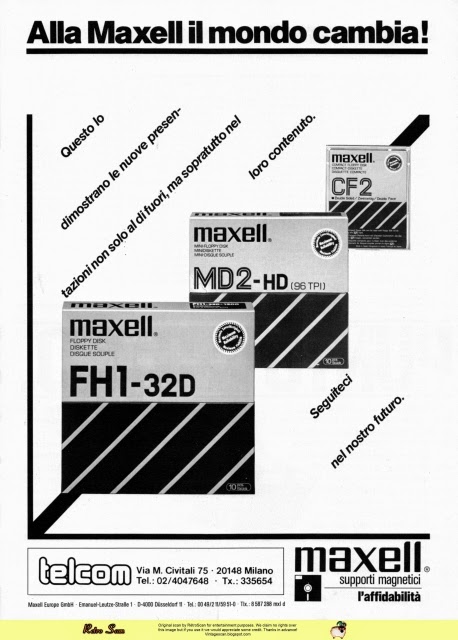 Rétro Scan: Maxell floppy disk (1983)