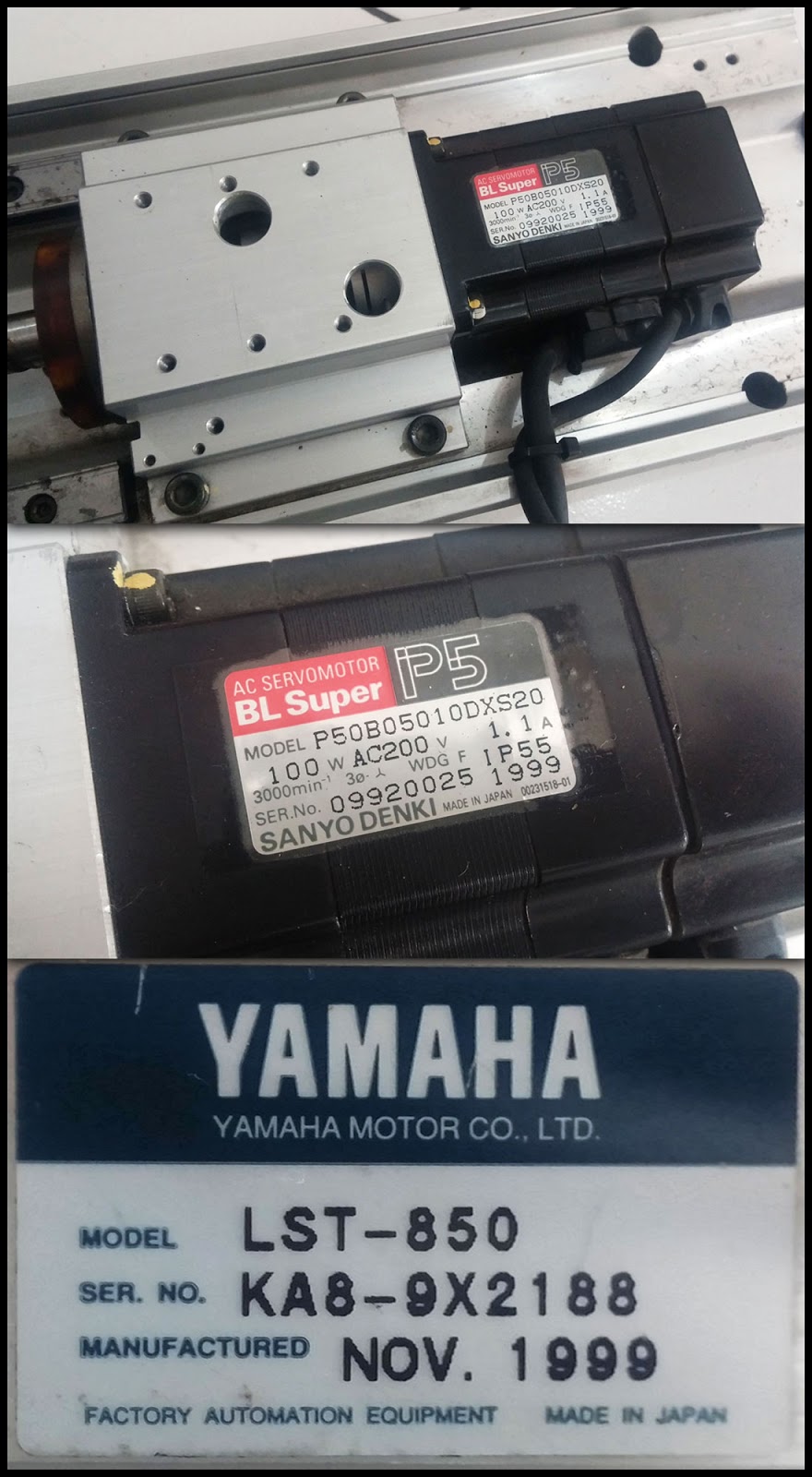 2nd MACHINE: Linear Guide Actuator LST-850 travel length 850mm Yamaha Motor 2nd MACHINE: Linear Guide Actuator LST-850 travel length 850mm Yamaha Motor