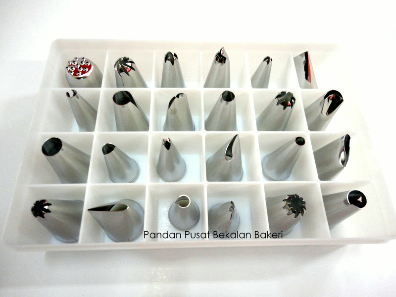 Pandan Pusat Bekalan Bakeri: Nozzle Set 24 Pieces