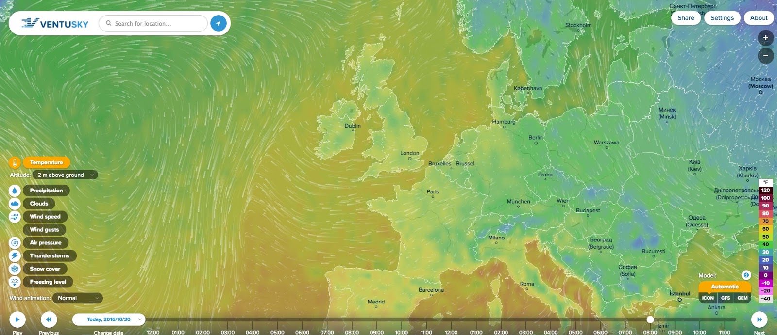 Ventusky Weather Forecast Skierbobca