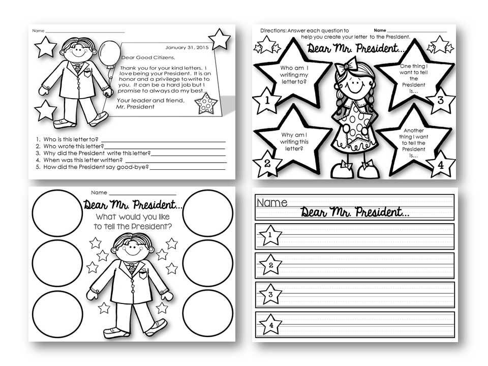 Teacher Deals and Dollar Steals!: Dear Mr. President...A Letter Writing ...