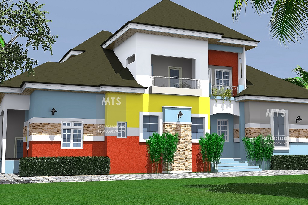 Modern and contemporary Nigerian building Designs: Mrs Nneoma 3 Bedroom ...