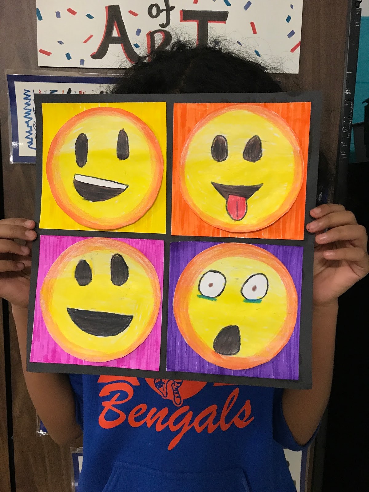 Elements of the Art Room: 4th Grade Pop Art Emojis 😄