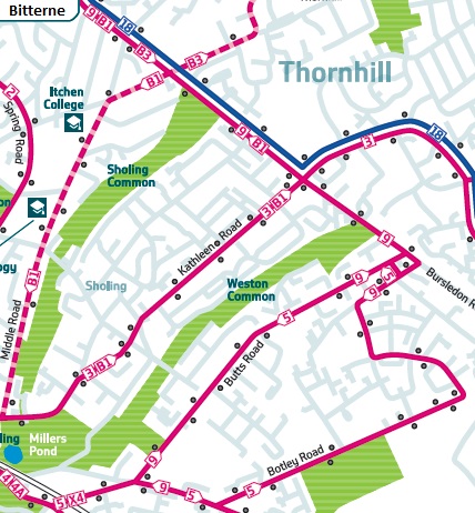Southampton Bus Update: First changes: Focus on Sholing (Butts and ...