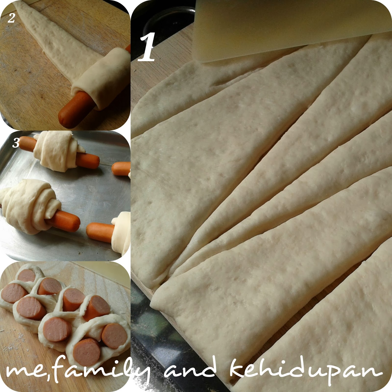 me,family and kehidupan: Roti Sosej Gulung & Pintal with cheese