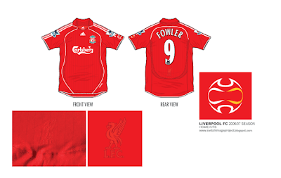 Football teams shirt and kits fan: Liverpool FC 2006/07 Home Kits
