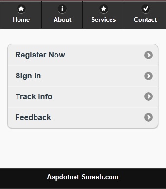 Create Simple jQuery Mobile Website Example - ASP.NET,C#.NET,VB.NET ...