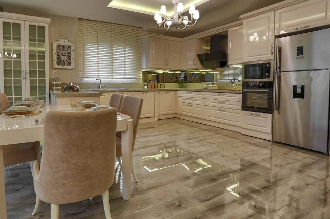 Elesgo Beyaz Parke: Highgloss Parlak Lake Laminat Parke Modelleri