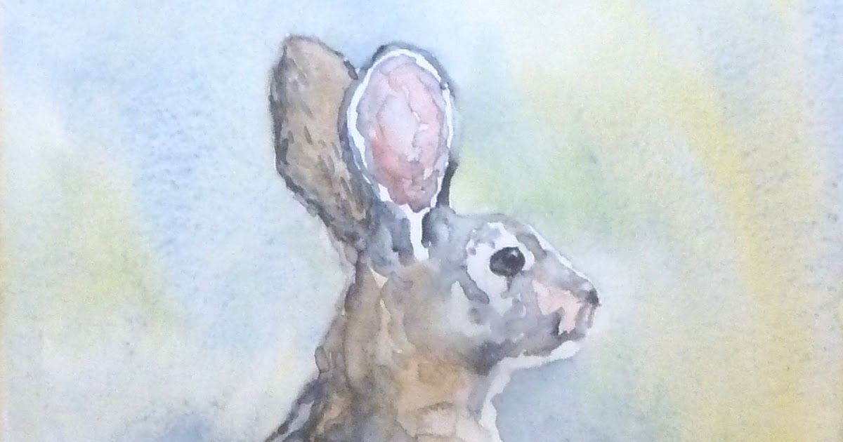 Daily Painting Projects: Rabbit Pose Rabbit Watercolor Animal Portrait ...