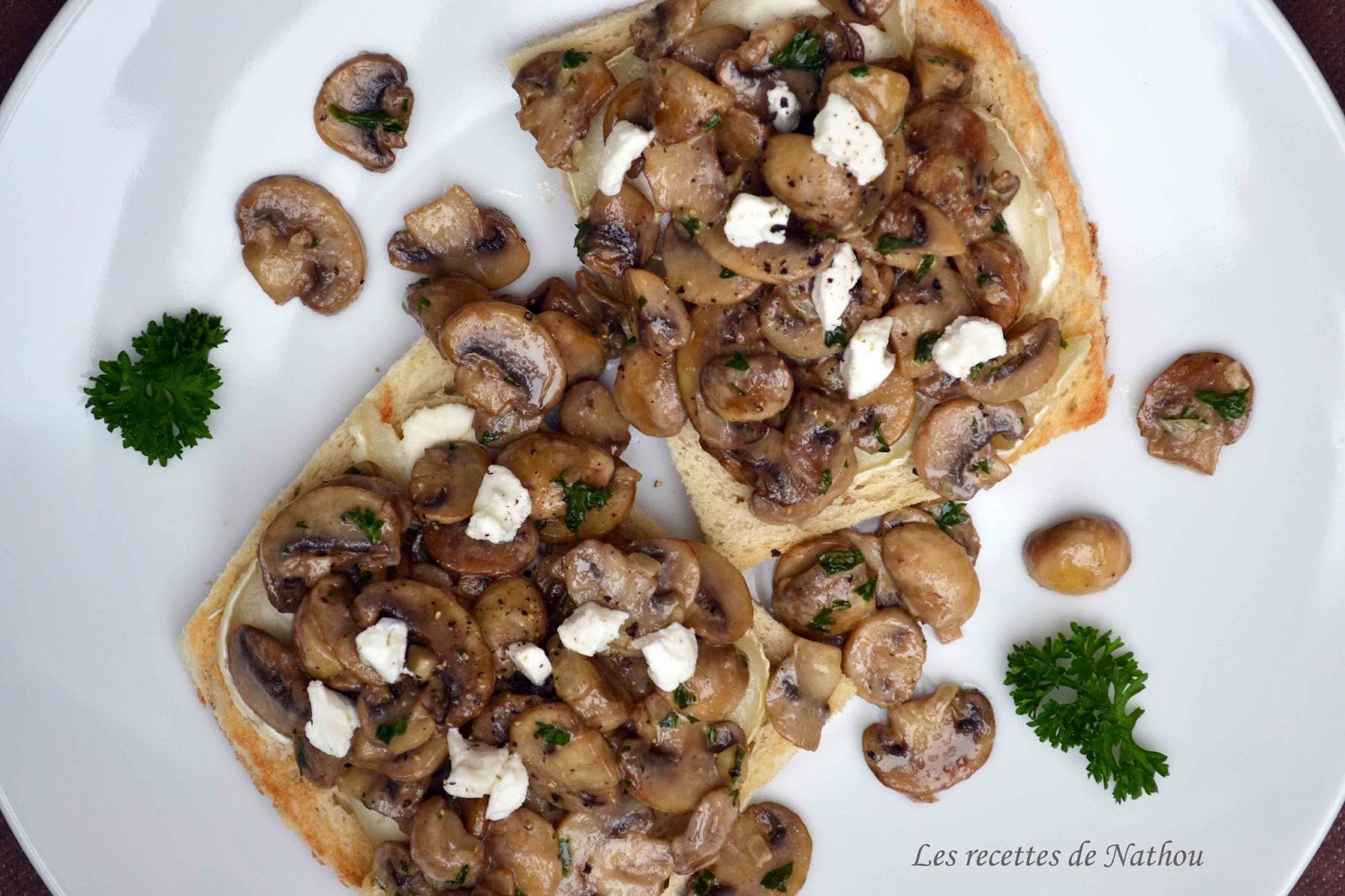Ma cuisine au fil de mes idées...: Toast aux champignons de Paris ...