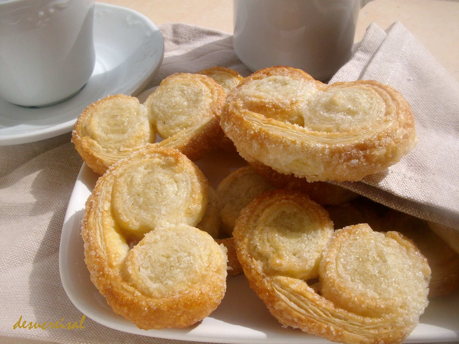 de sucre i sal: palmeritas de hojaldre