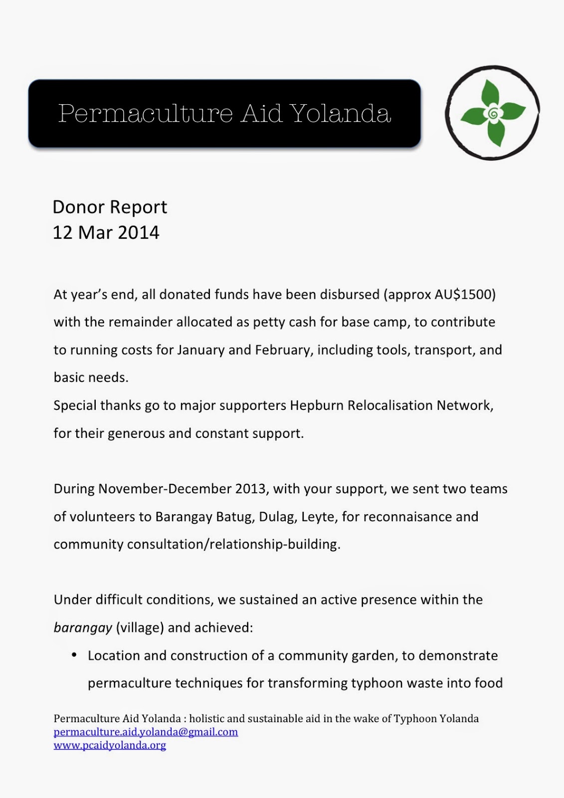 Relocalise Hepburn: The Chikukwa Project