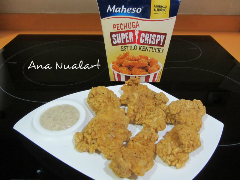 La cocinera de Bétulo: PECHUGAS SUPER CRISPY CON SALSA DE SETAS