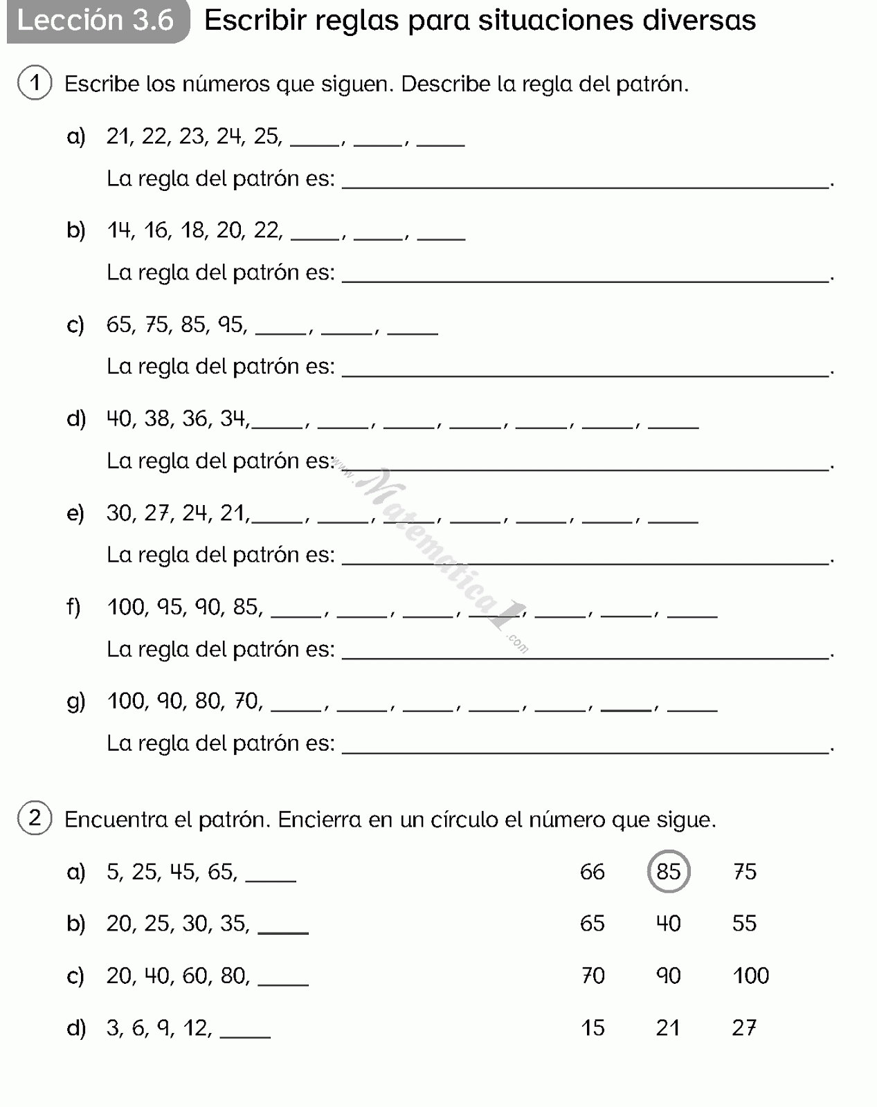 PATRONES E INCOGNITAS EJEMPLOS RESUELTOS DE MATEMATICA 3–TERCERO BASICO PDF