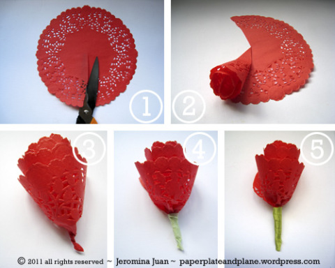 fort & field: paper doily roses