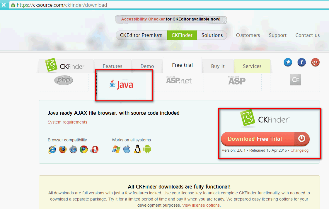 Java程式教學甘仔店: CKFinder 下載