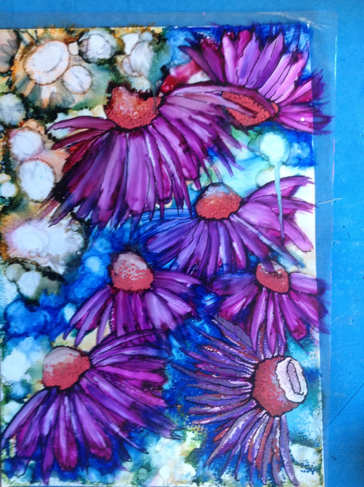 Sharpies and Alcohol - Flowers