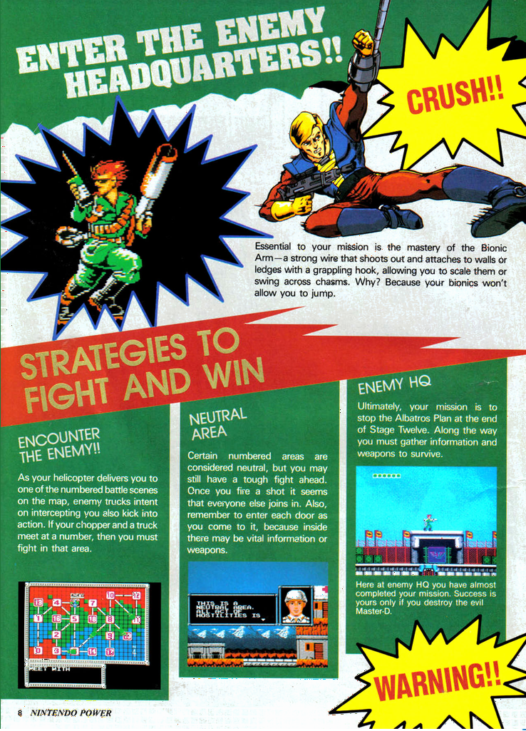 8-Bit City: Bionic Commando Nintendo Power Scans