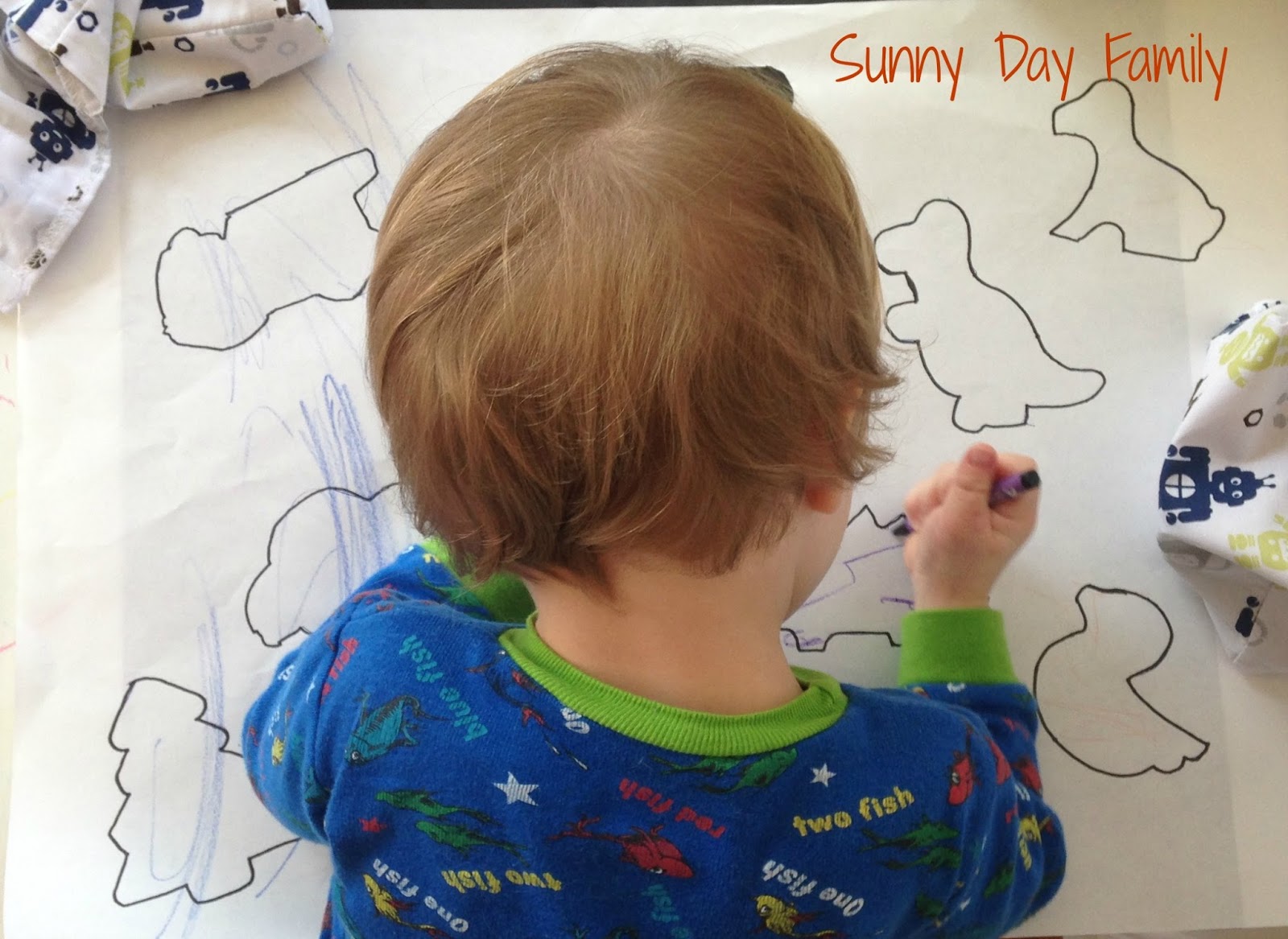 Easy DIY Coloring Pages for Toddlers | Sunny Day Family