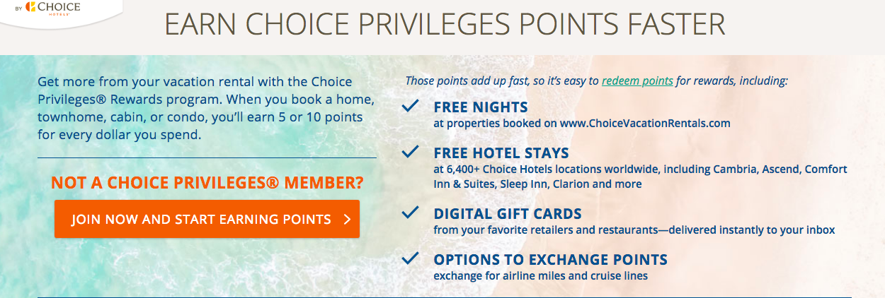 Upgrade Your Trip: 1,000 bonus points for joining Choice Privileges