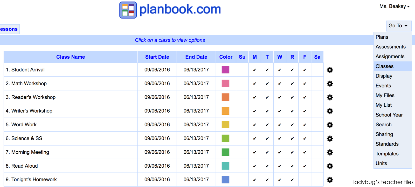 Making Beautiful Plans on Planbook.com (Part 2) - Ladybug's Teacher Files