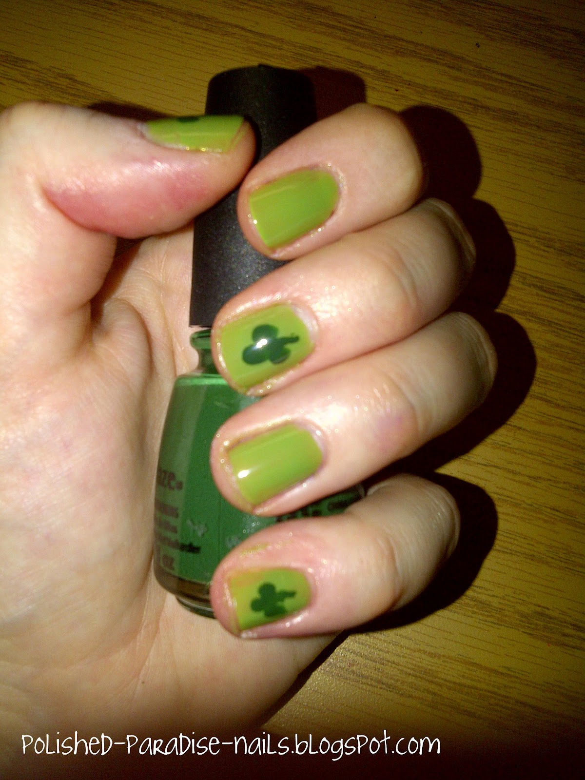 Polished Paradise: St. Patrick's Day Design 4: Shamrocks and Gold Coins!