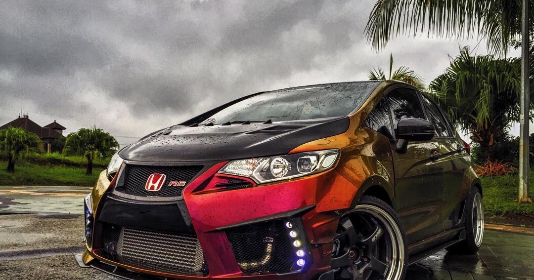 Modifikasi Mobil Ceper All New Jazz Full BodyKit Warna Unik | Alul Stemaku
