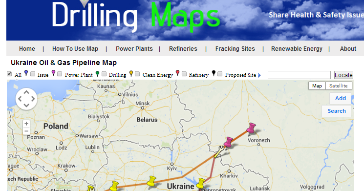 Ukraine Oil & Gas Pipeline Map