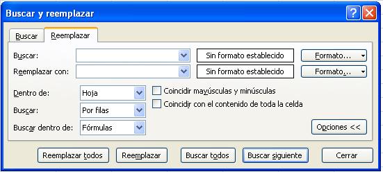 MS Excel Gratis: Buscar y reemplazar texto