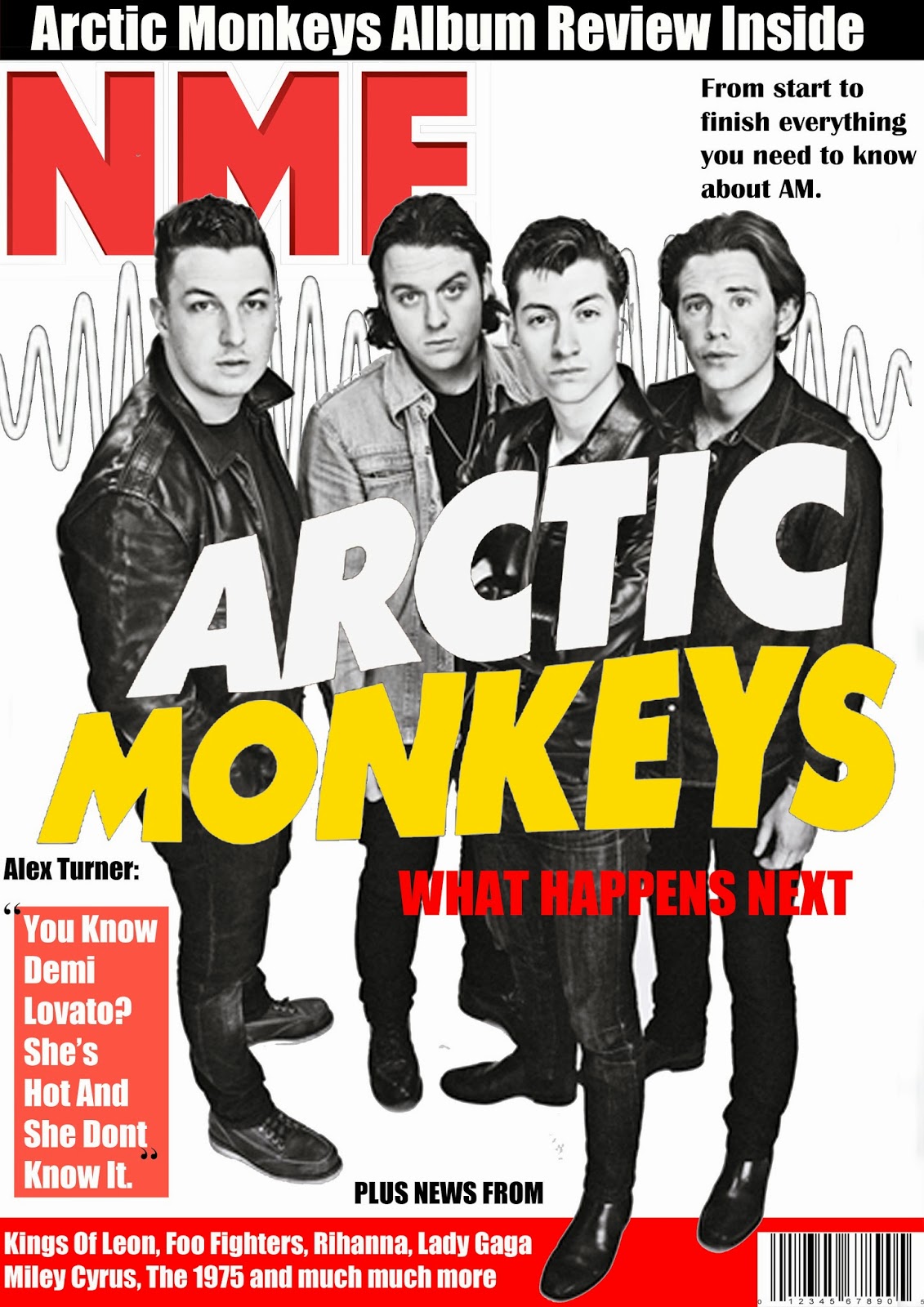 Magazine photoshop: Arctic Monkeys Article and Front Cover