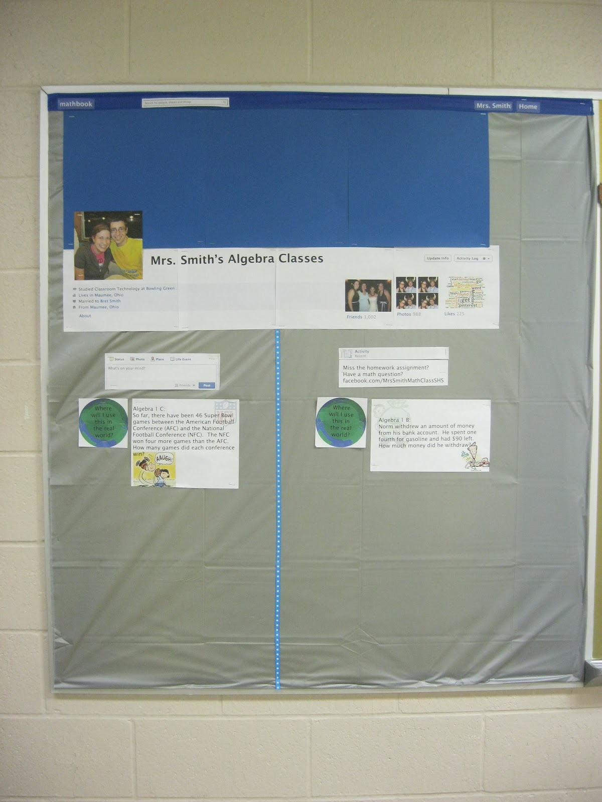 the MathSmith: Facebook Bulletin Board Update