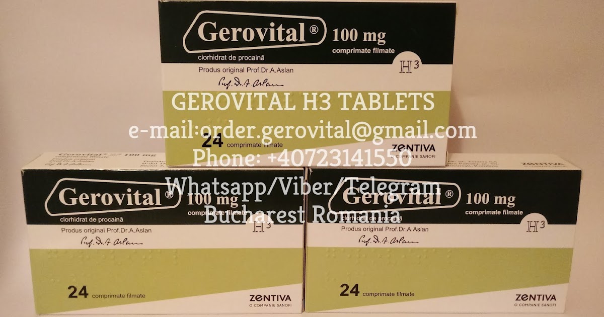 Buy Original Romanian Gerovital H3 Tablets and Injections by Dr Ana ...