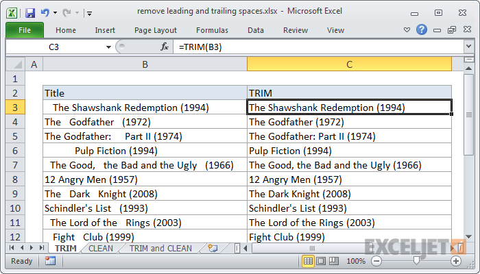 Excel Eliminarea Spatiilor In Plus Dintre Cuvinte Trucuri Si Sfaturi Tutoriale Video Si Scrise Excel Eliminarea Spatiilor In Plus Dintre Cuvinte Trucuri Si Sfaturi Tutoriale Video Si Scrise