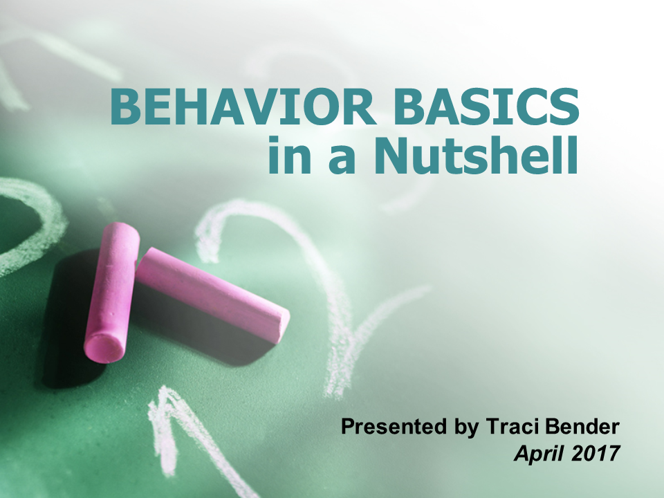 The Bender Bunch: BEHAVIOR BASICS in a Nutshell