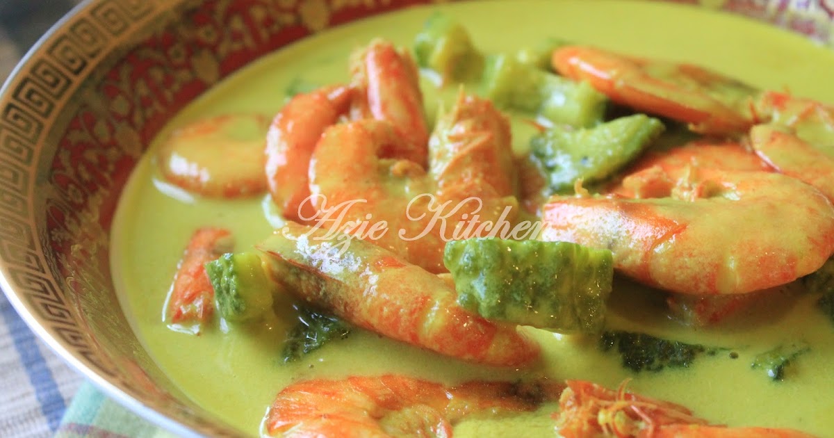 Masak Lemak Udang Dengan Peria Katak - Azie Kitchen