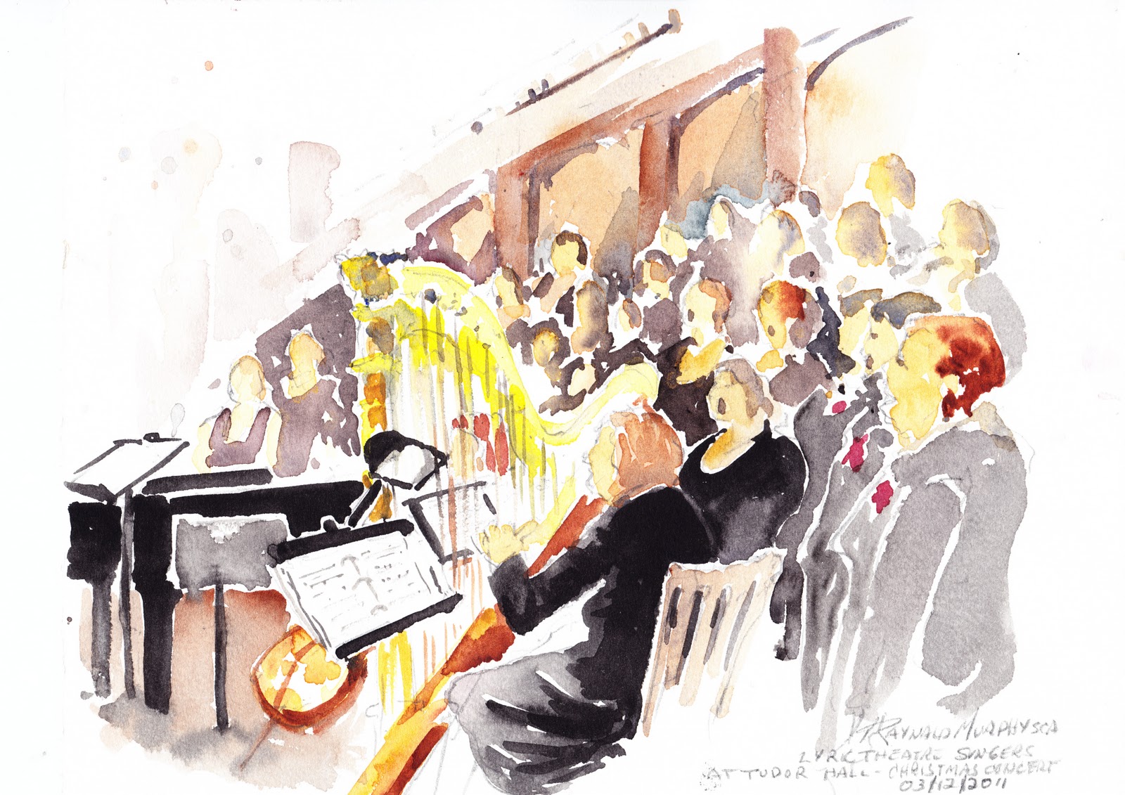 art plein air: PAINTING THE LYRIC THEATRE SINGERS – Noël à la Salle ...