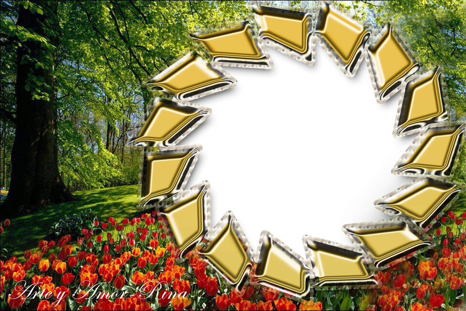 Arte y amor: Marco para fotos PRIMAVERA