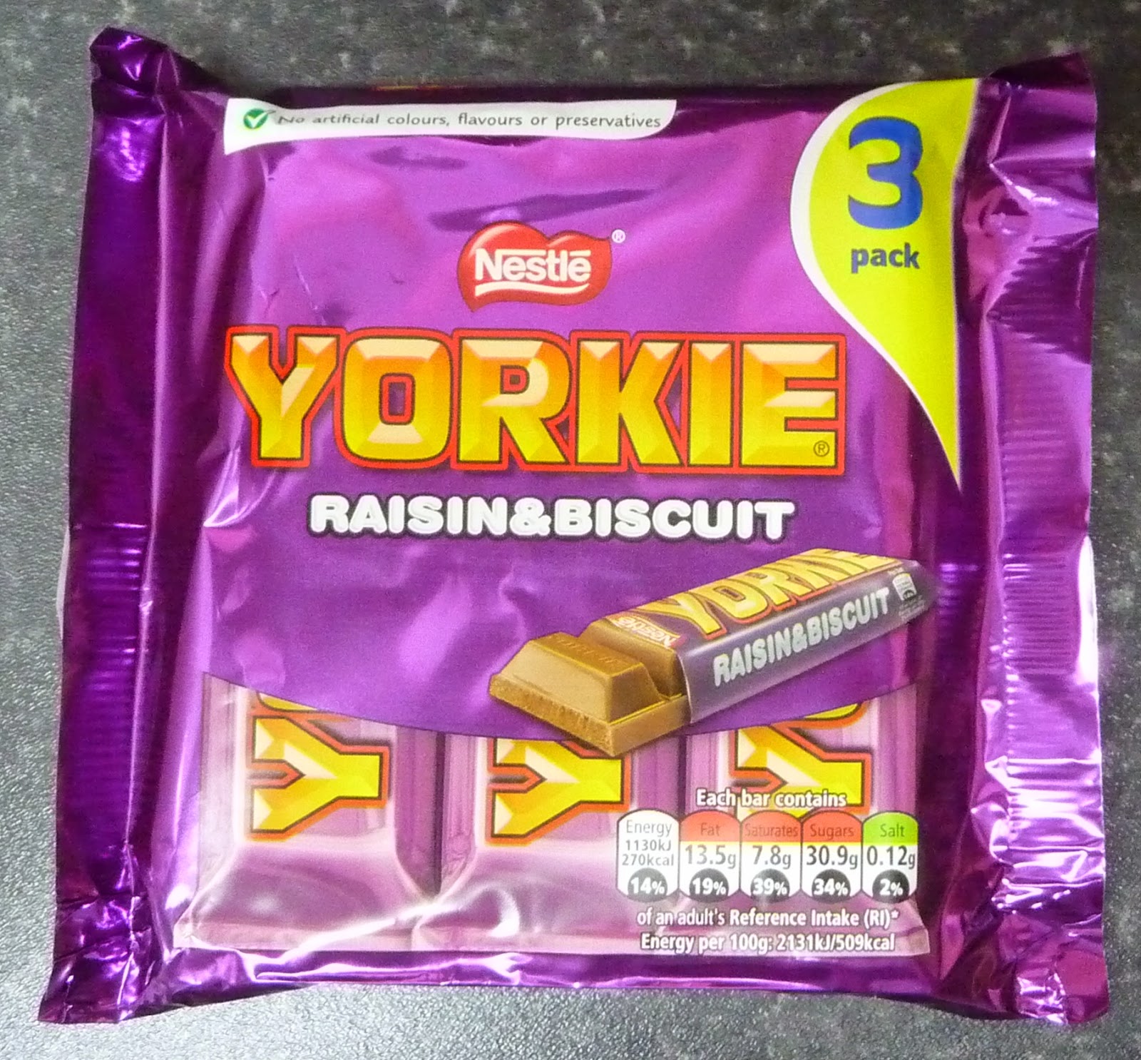 Something to look forward to: Nestlé Yorkie: Raisin & biscuit