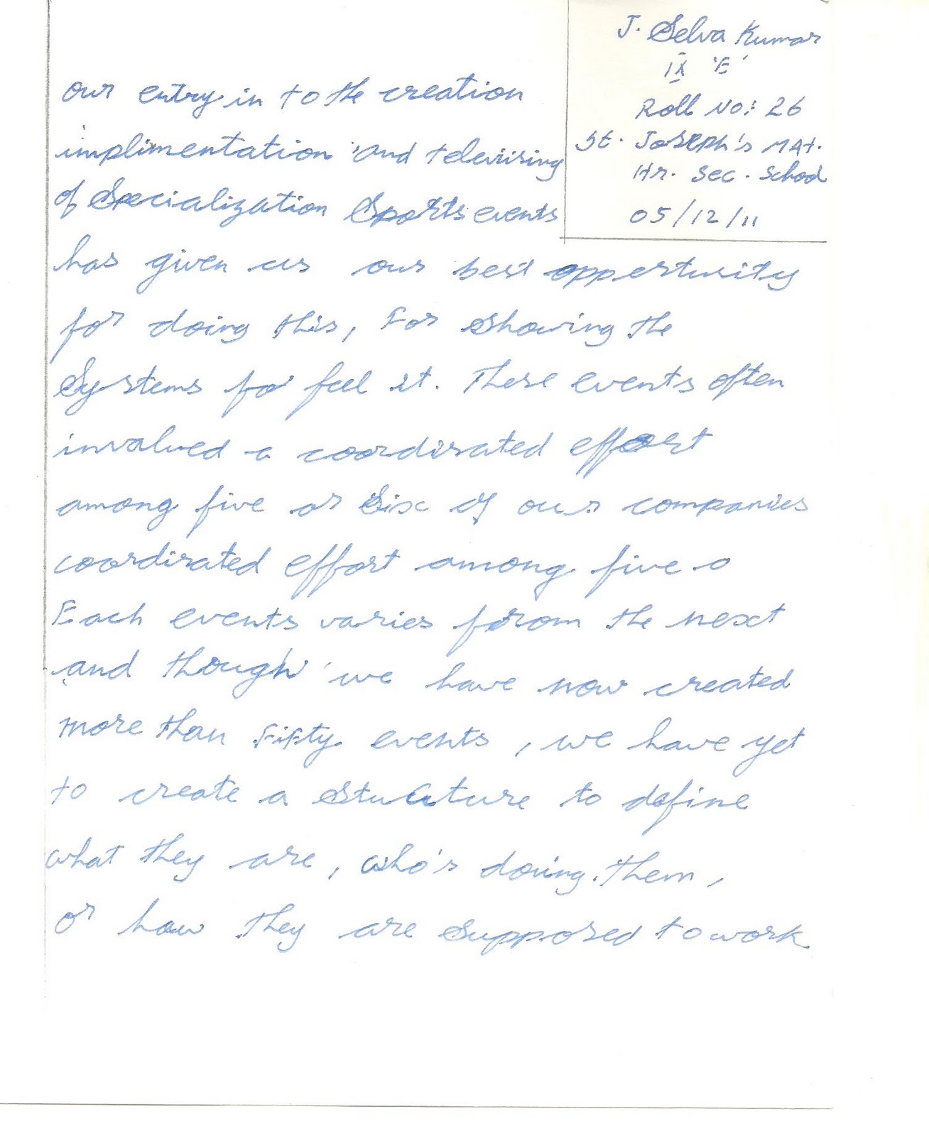 Fluent Handwriting: Handwriting Samples