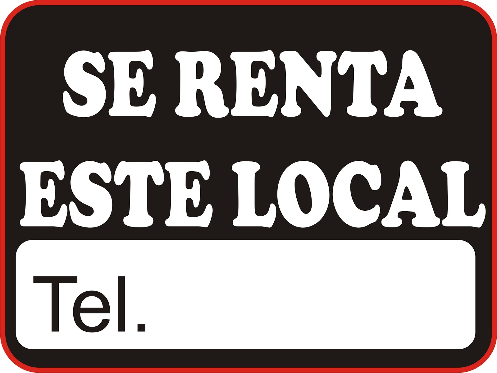Dinero y yo: Se renta este local - cartel para imprimir