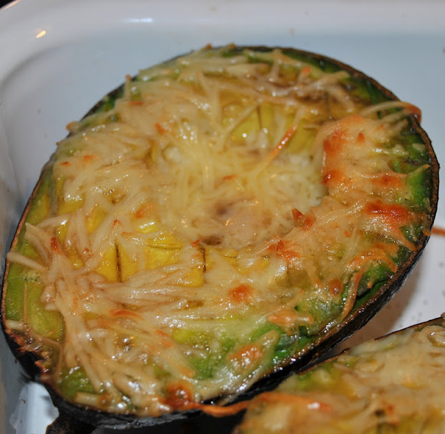 cheesy baked avocado