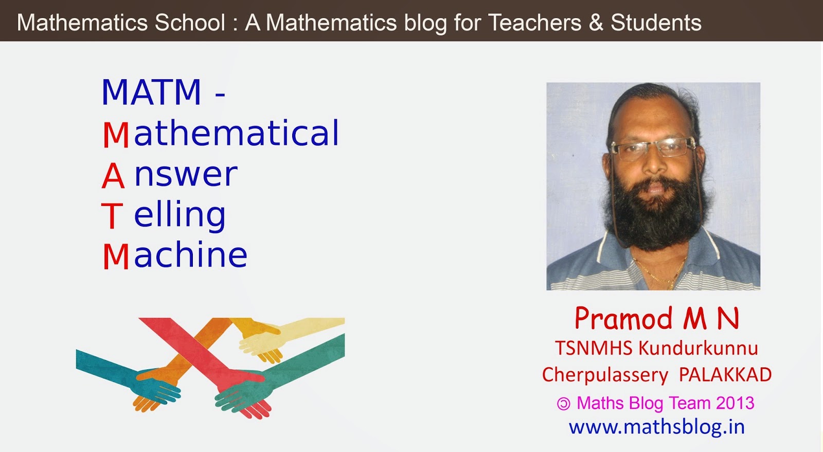 www.mathsblog.in : Maths Blog for School Teachers & Students: Matm - A ...