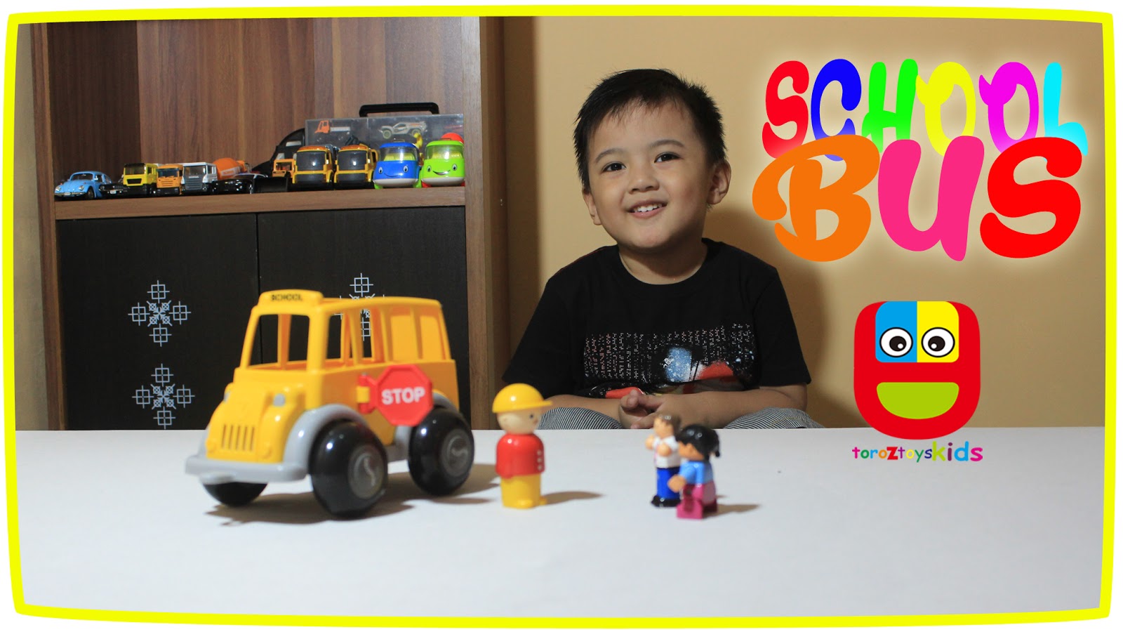 Mainan Mobil Mobilan Bus dan Lagu The Wheels On The Bus | toroztoyskids
